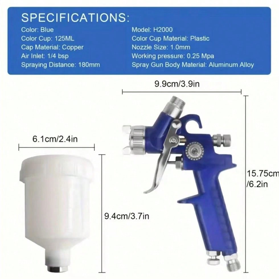 Car Furniture Small Area Repair Gun, H2000 Small Repair Paint Spray Gun ...