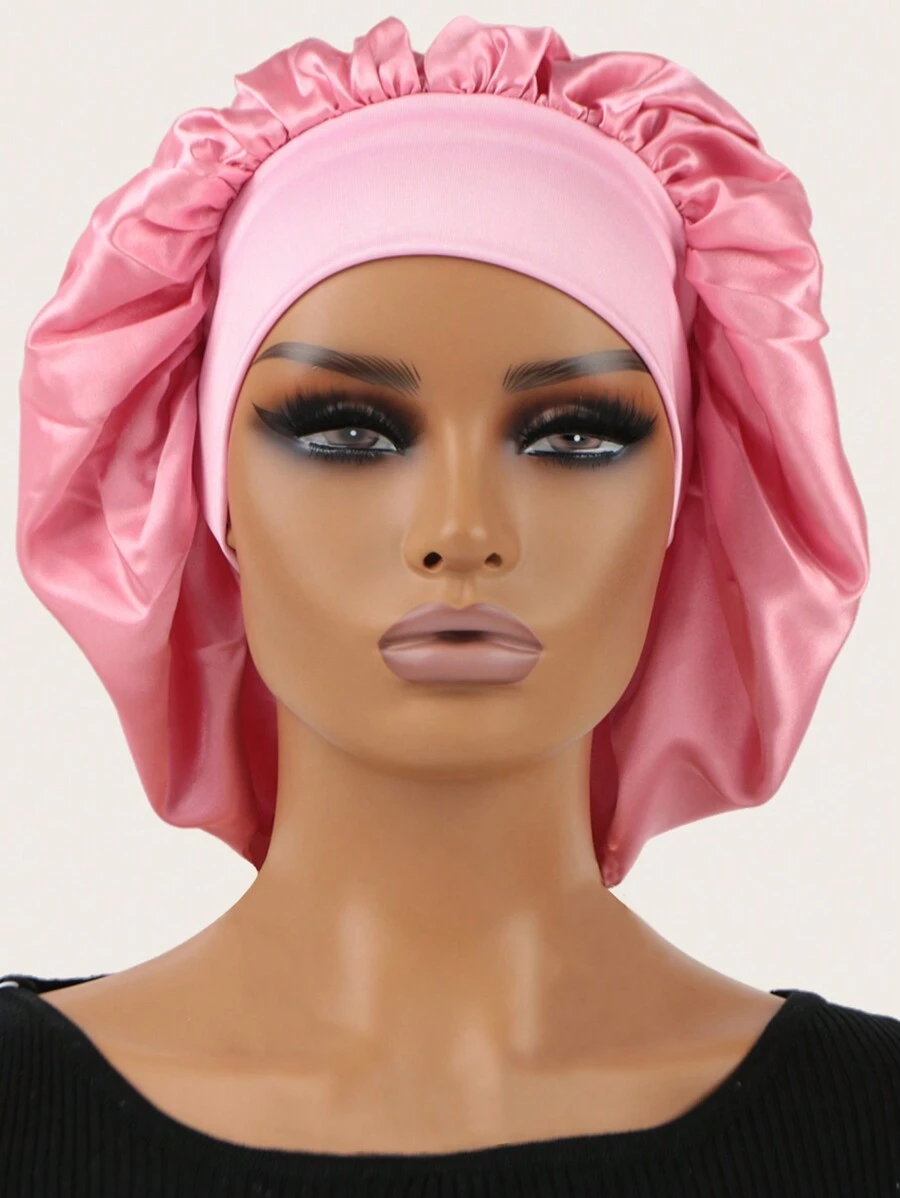 1pc Silk Bonnet For Sleeping Hair Wrap Head Cover Scarf Protect Braids ...