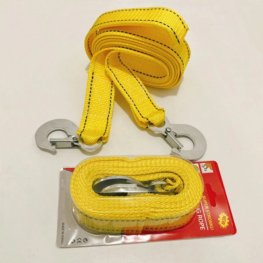 Nylon Double Flat Vehicle Towing Rope, Car Emergency Strong Trailer ...