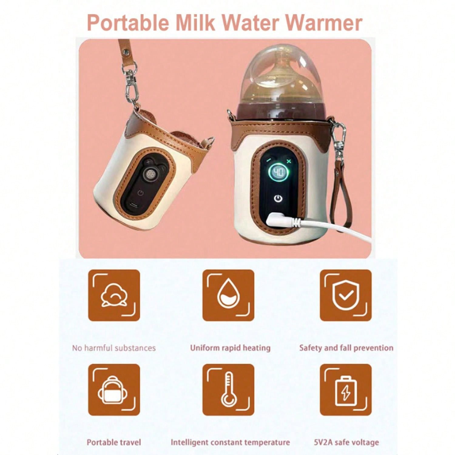 (Power By USB) Portable Bottle Warmer Milk Water Warmer Bottle Heater ...