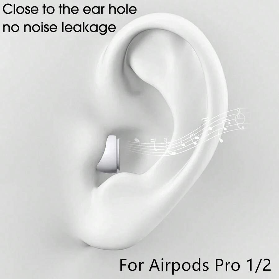 2PCS Black Soft Replacement Silicone EarTips Earmuff Ear Caps For ...