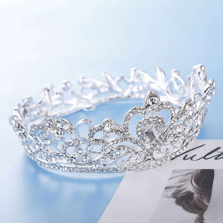 1 Pack Silvery Crowns Tiaras For Little Girls, Small Crystal Princess ...