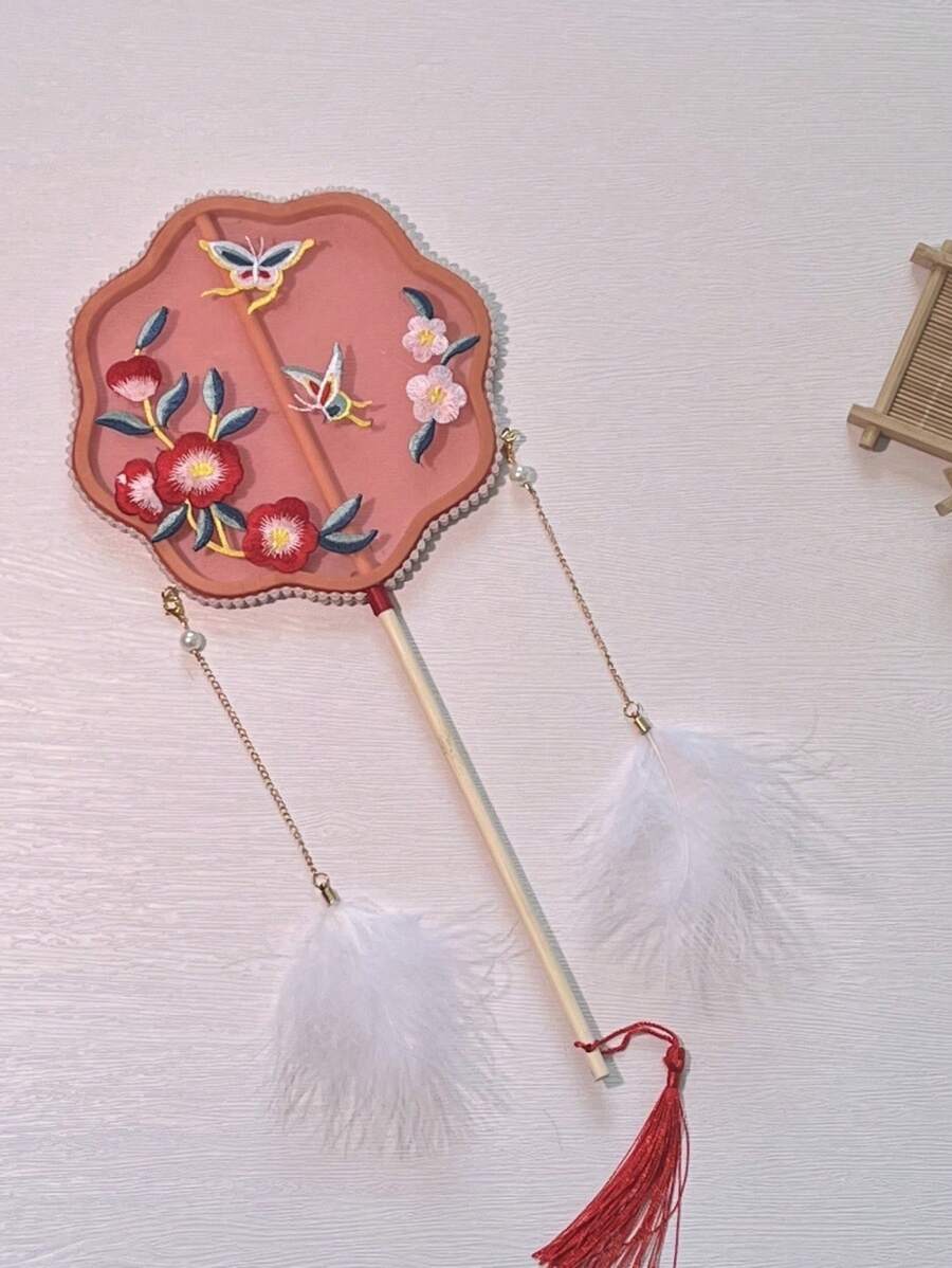 1 Pièce Éventail D'accessoire Traditionnel Hanfu Brodé À La Main Avec ...