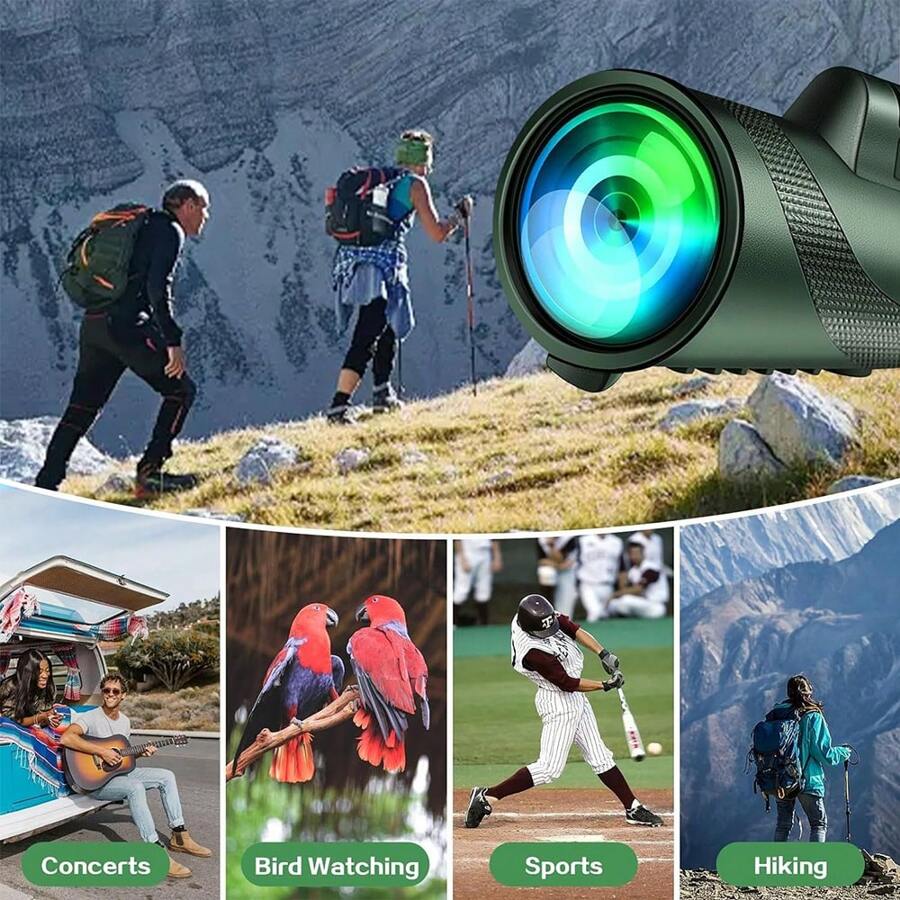 80x100 Adult High Definition Monocular Telescope High Power, Monocular ...