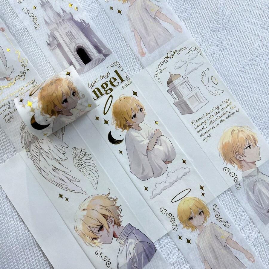 1 Roll Angel Boy Washi Tape, Japanese Paper Decorative Tape For ...