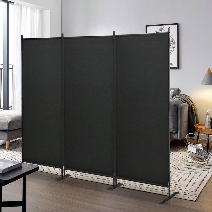 3-Panel Room Divider Freestanding Folding Screen Privacy Protection ...