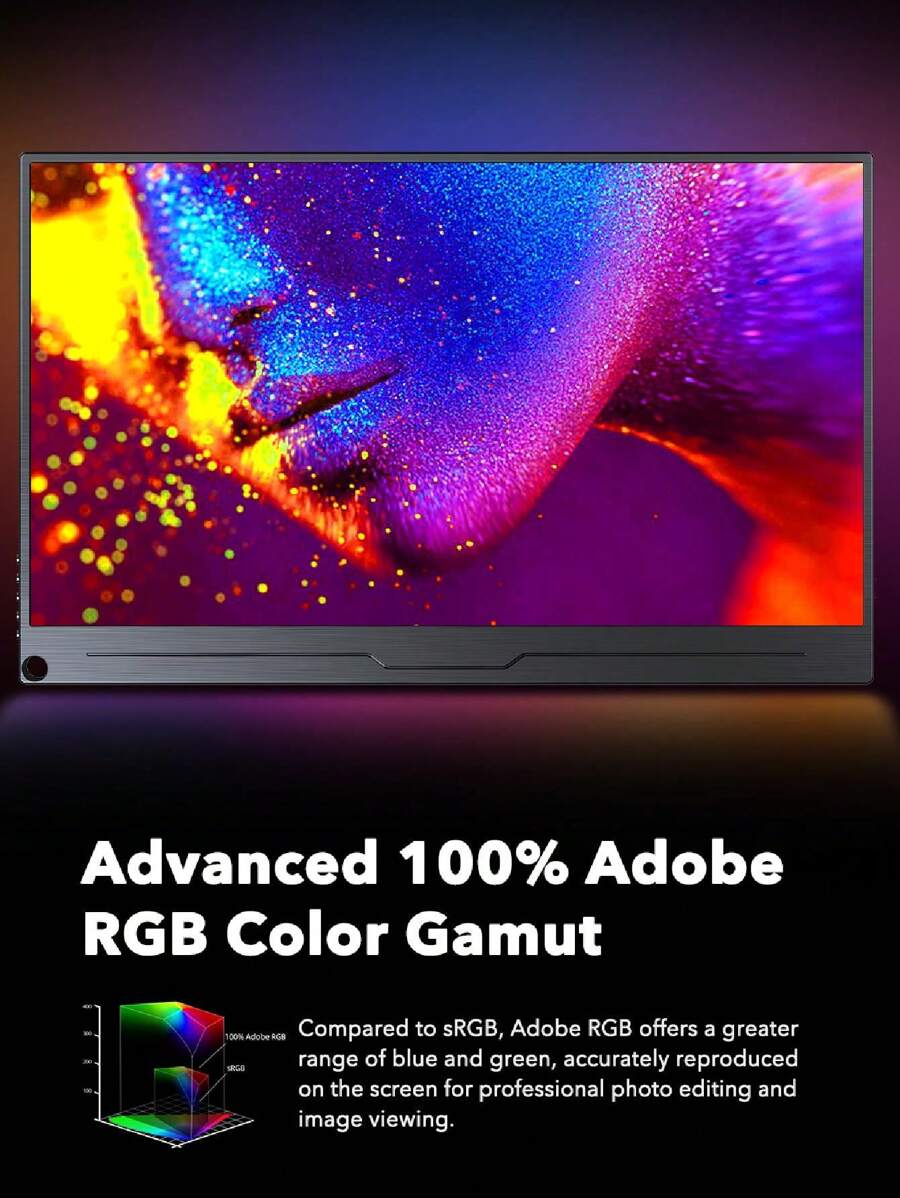 UPERFECT Portable Monitor 17.3 Inch 4K UHD 100% Adobe Display, VESA ...