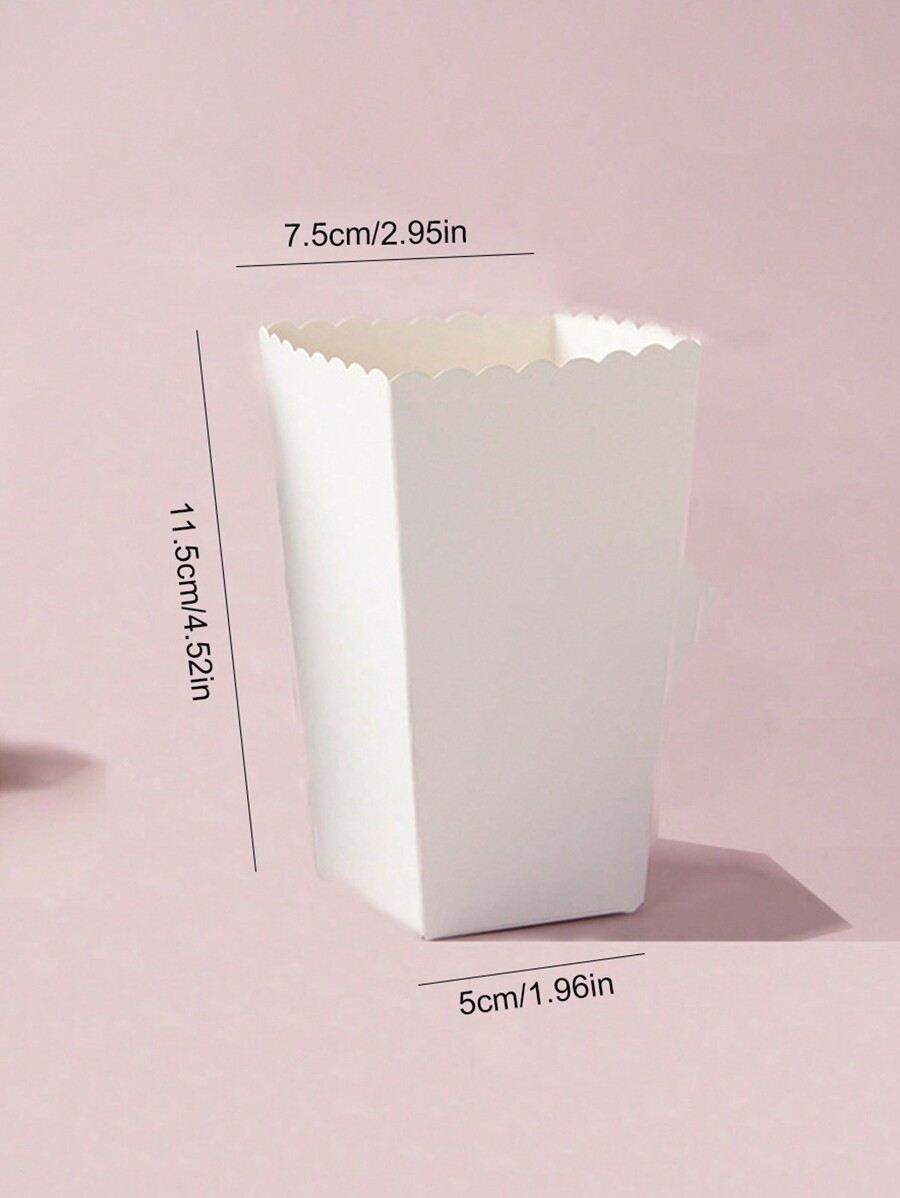 12pcs Party Supplies Black & White Popcorn Boxes, French Fry And ...