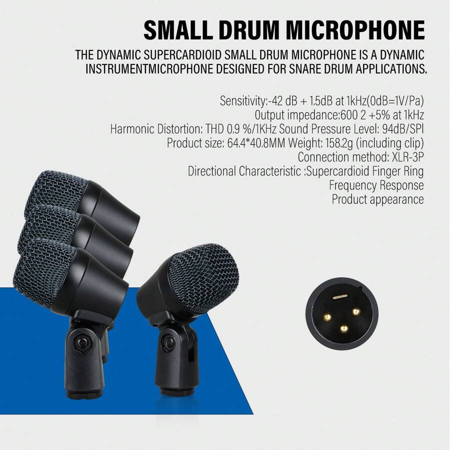 Mic Drum Set Mic Drum Kit DI7 Metal Drum Microphone Kit 7pcs Microphone ...