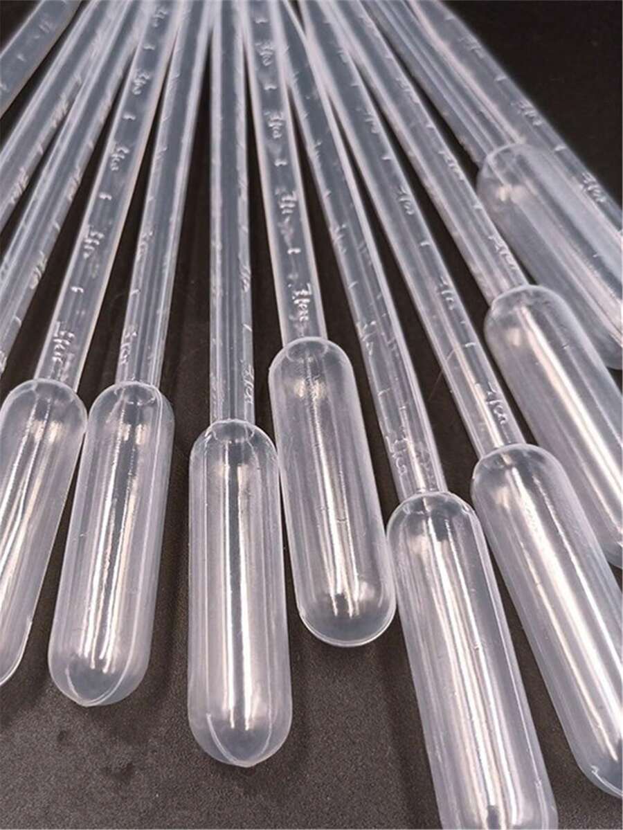 Disposable Plastic Straw Plastic Dropper 3ml, 100PCS Graduated Liquid ...