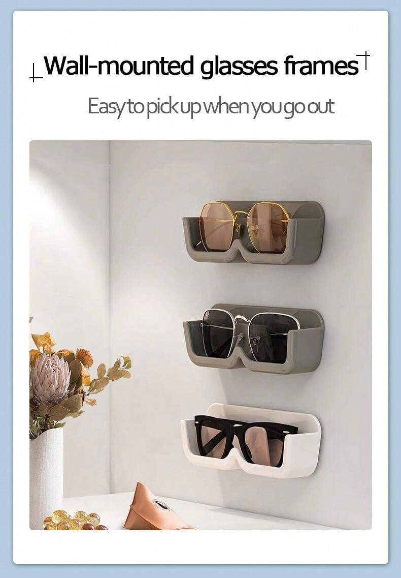 Non-Drilled Wall-Mounted Glasses Holder , Sunglasses Storage Wall ...