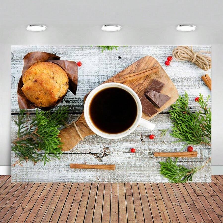 Kitchen Food Cafe Decoration Wood Boards Photography Backdrops Camping ...
