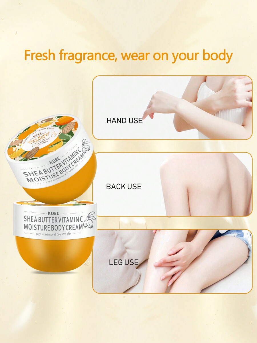 KOEC Shea Butter Vitamin C Moisture Body Cream 200g, Deep Nourishing ...