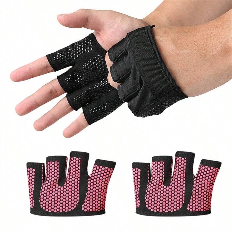New Weight Lifting Gym Workout Gloves Men & Women, Partial Glove Just ...