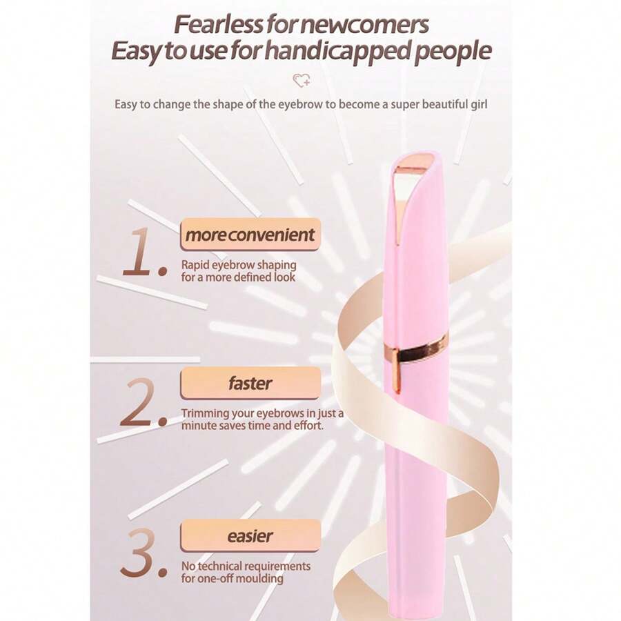 Electric Eyebrow Trimmer, Portable Rechargeable Eyebrow Hair Remover ...