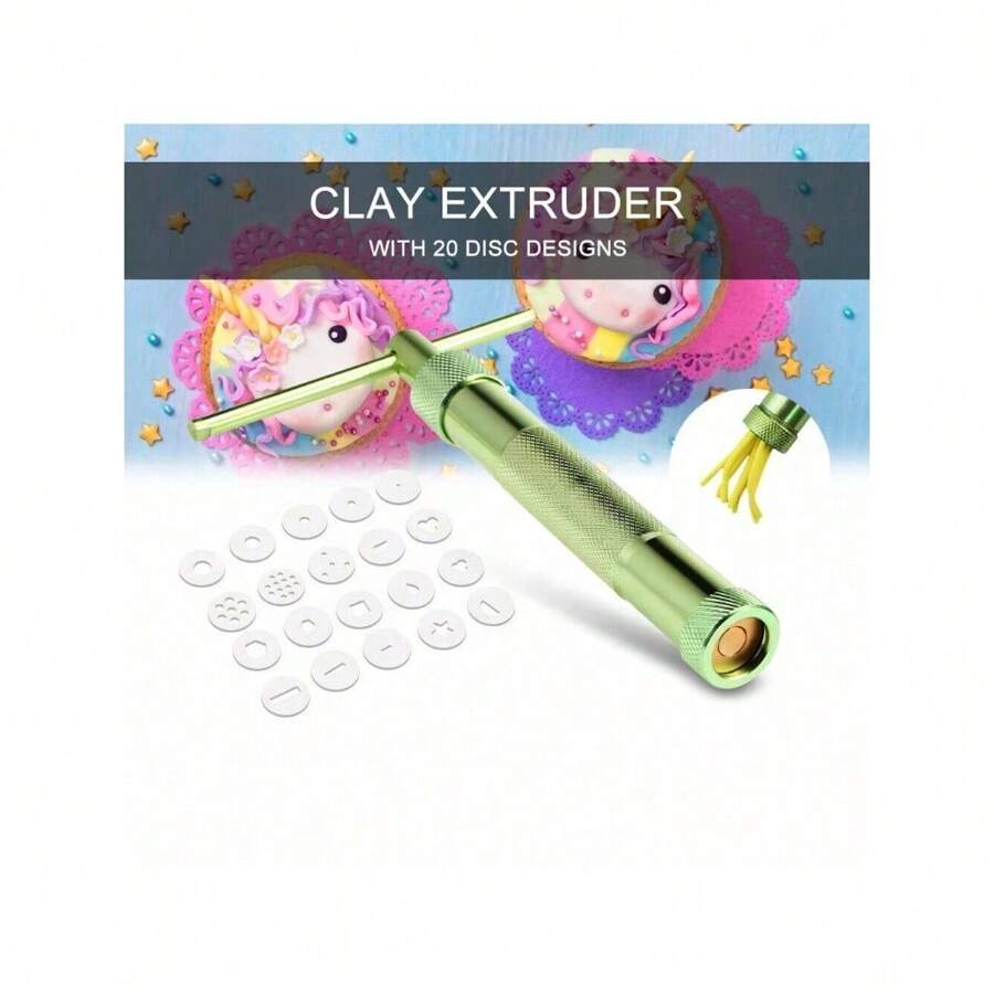 Clay Extruder With 20 Disc Designs Pottery Sculpture Modeling Fondant ...