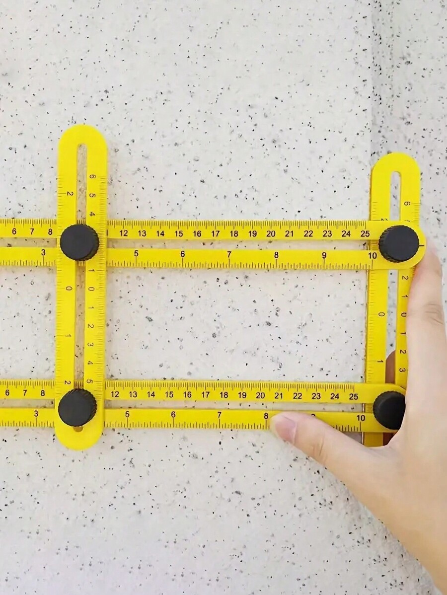 1pc Multi-Functional Foldable Plastic Four-Fold Ruler For Measuring ...