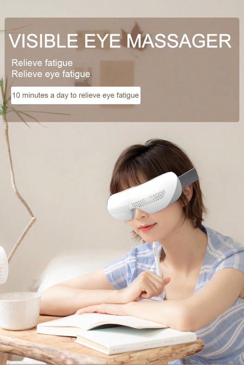 Rechargeable Smart Eye Massage Device, Portable Foldable Hot Compress ...
