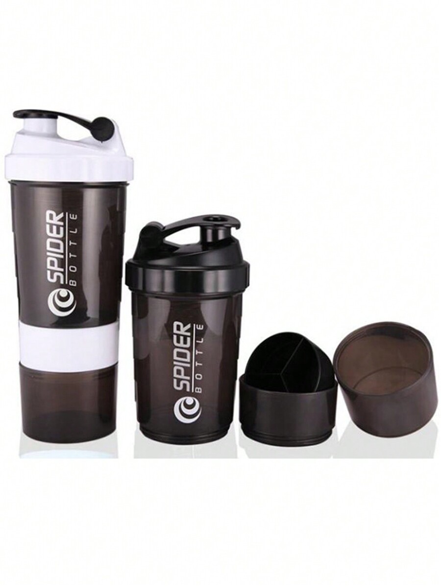 Plastic Shaker Cup Three-Layer Protein Powder Fitness Sports Milkshake ...