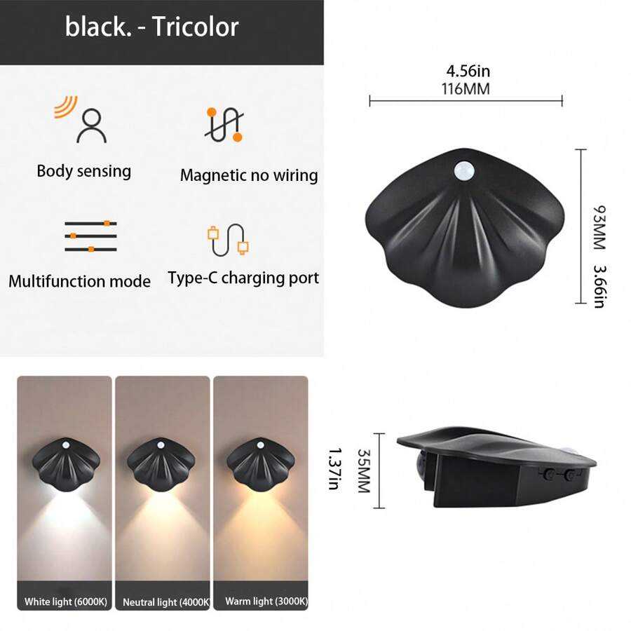 Led Smart Human Body Sensing Night Light With Magnetic Suction And ...