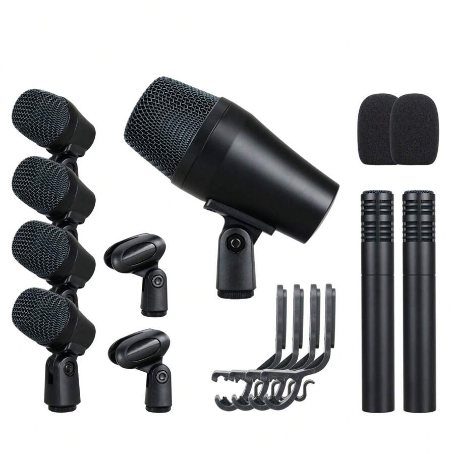Mic Drum Set Mic Drum Kit DI7 Metal Drum Microphone Kit 7pcs Microphone ...