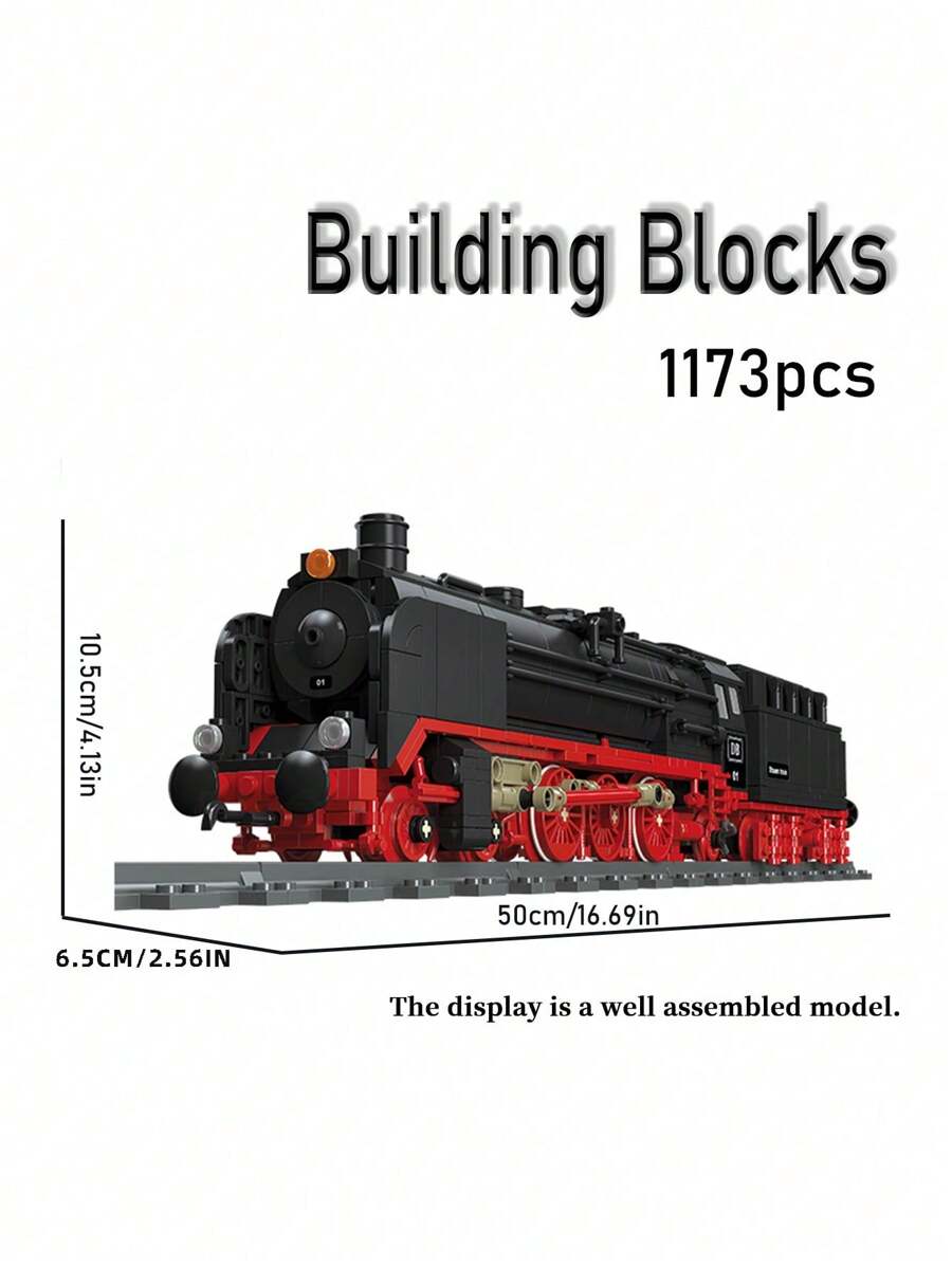 Steam Locomotive Building Block Set DIY Railway Express Self Assembly ...