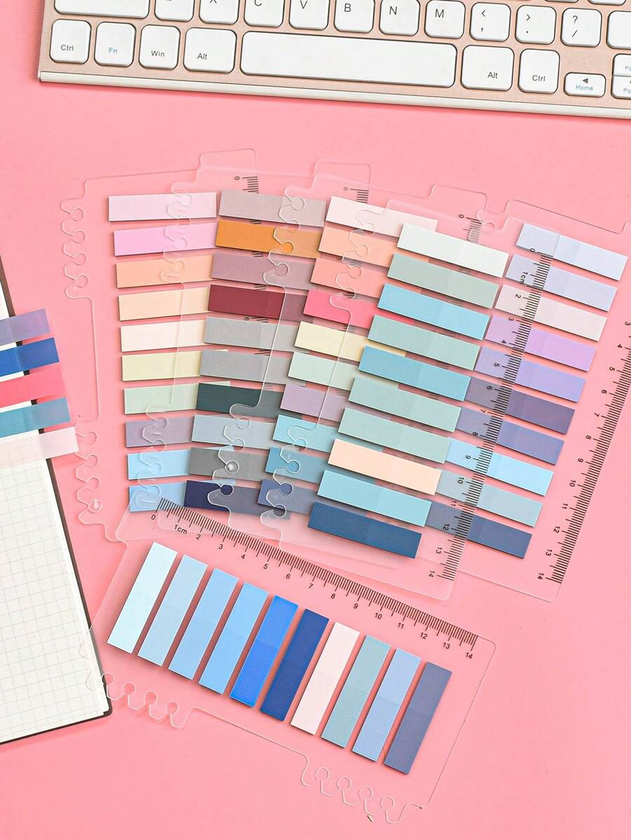 1200 Sheets Of 6 Types Of Pet Sticky Notes, Simple Colors, Student ...