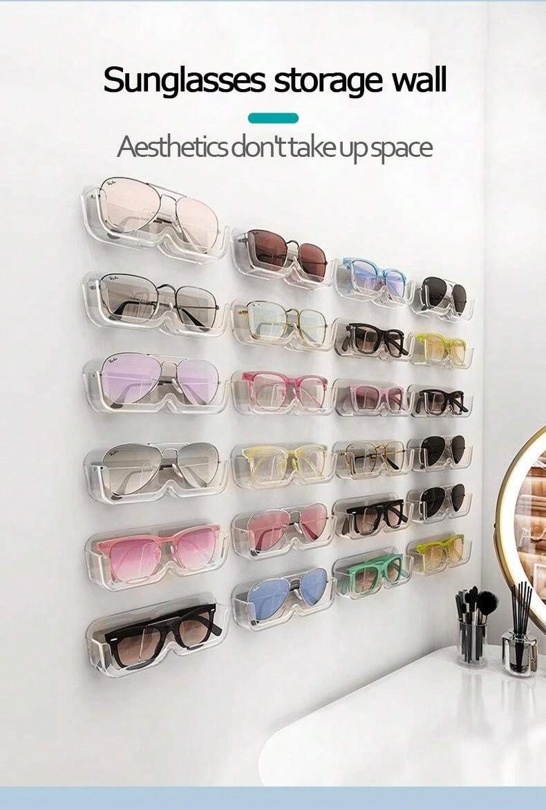 Non-Drilled Wall-Mounted Glasses Holder , Sunglasses Storage Wall ...