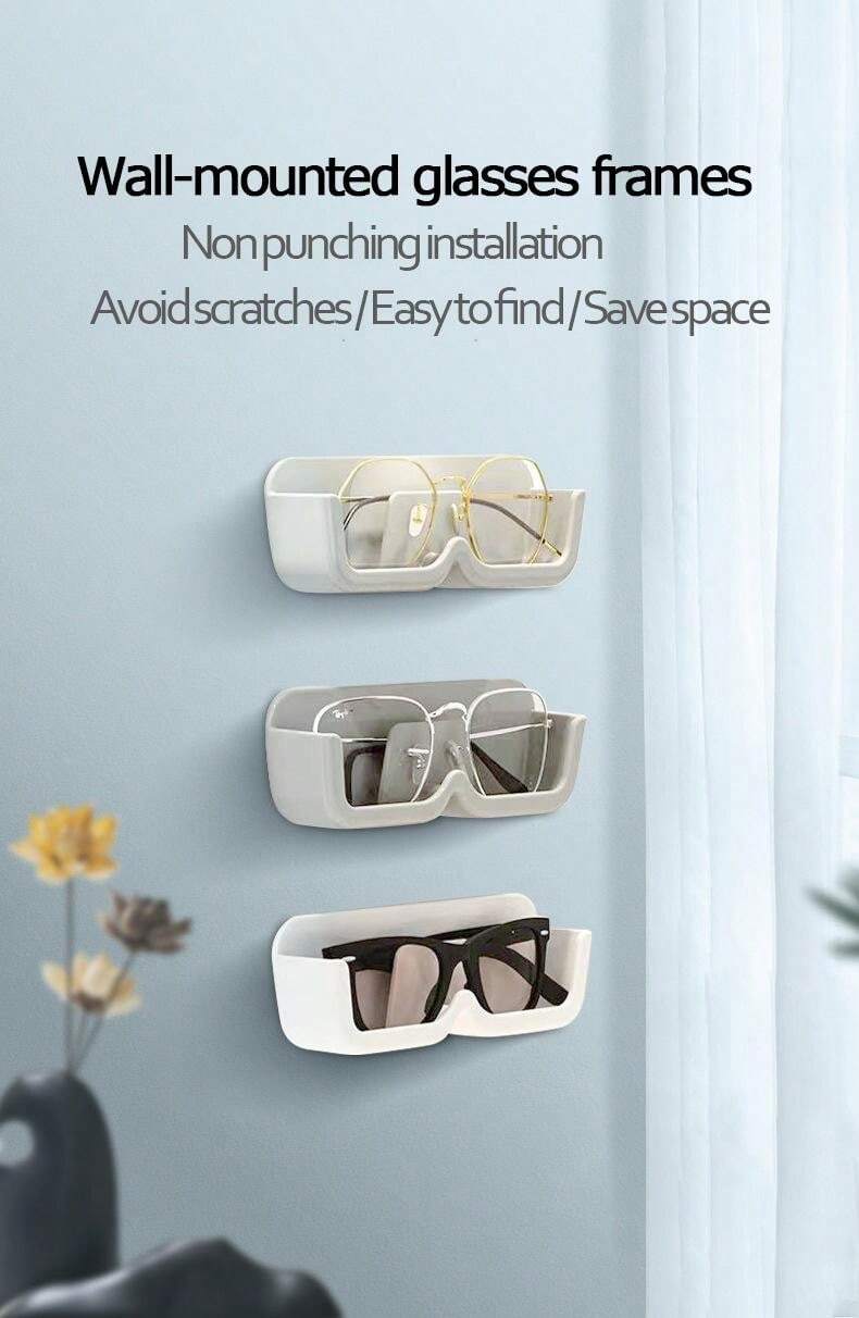 Non-Drilled Wall-Mounted Glasses Holder , Sunglasses Storage Wall ...
