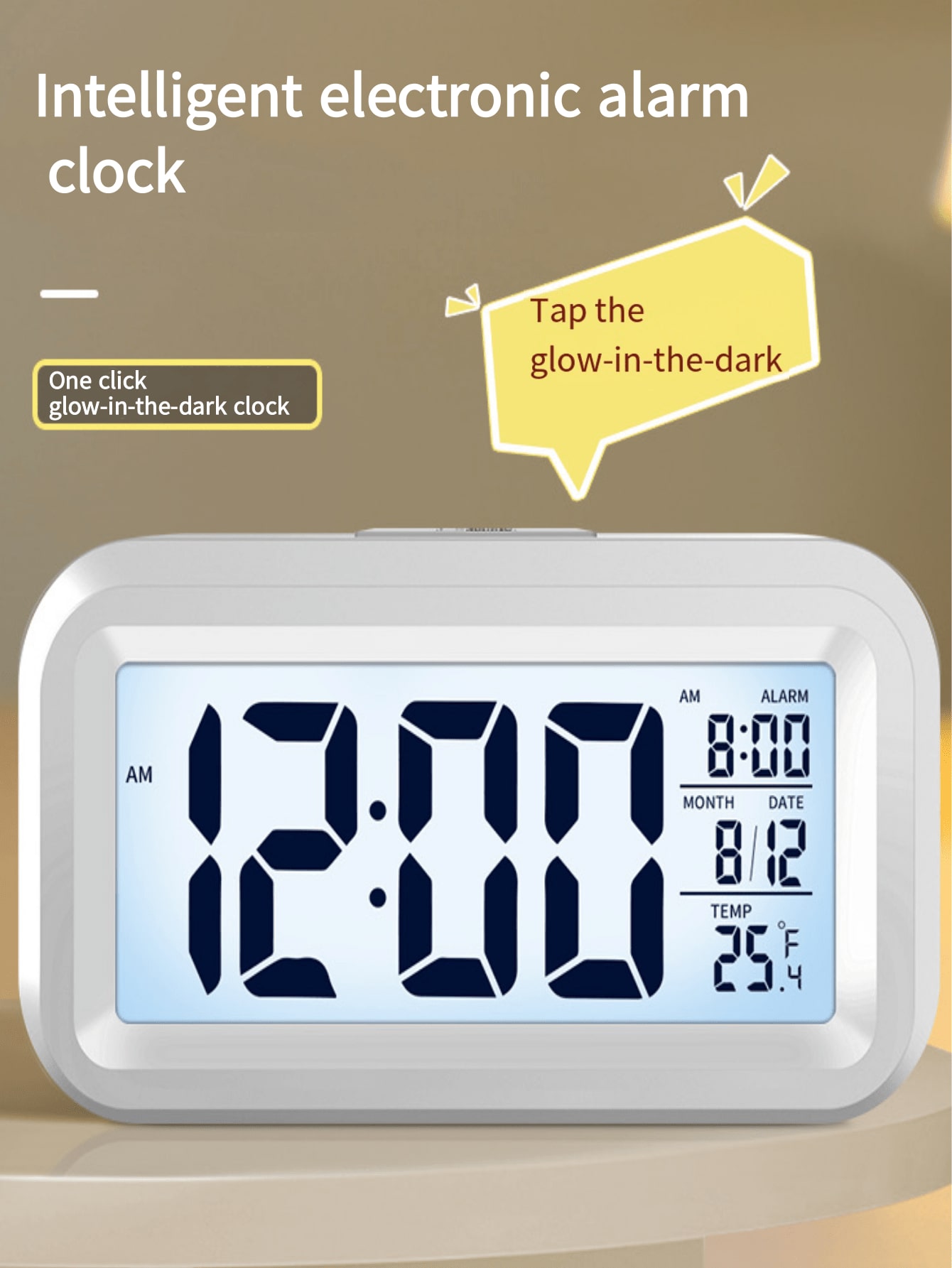 1pc Multifunctional Electronic Alarm Clock With Intelligent Digital ...