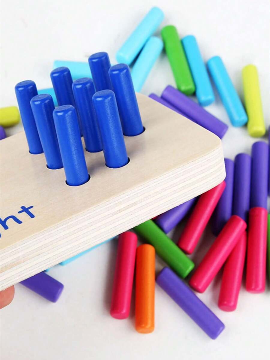 Math Enlightenment Toy For Children, Insert Sticks To Match Numbers And ...