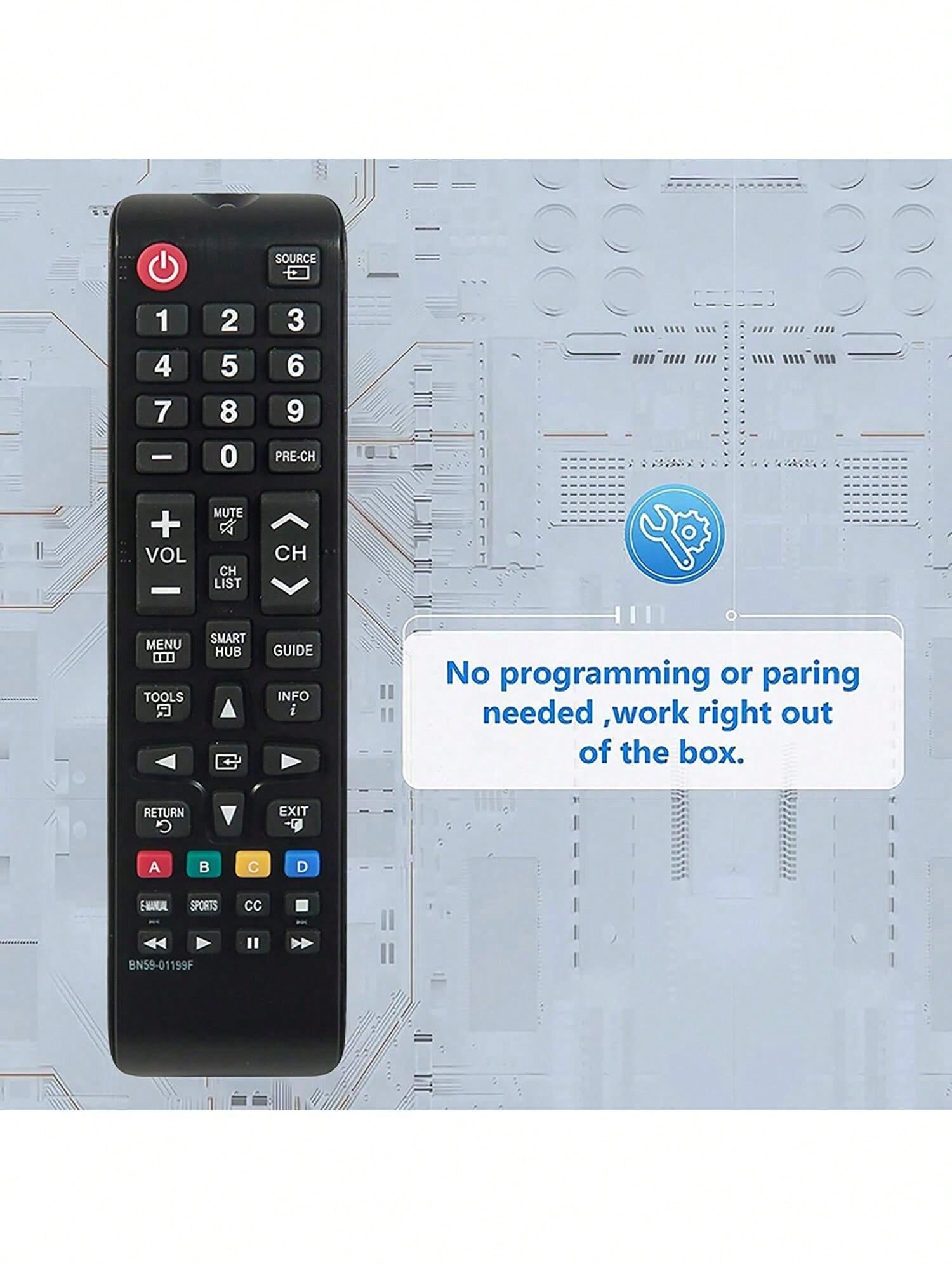 1pc Universal Remote Control Bn59-01199f For Samsung Smart Tv Led Lcd ...