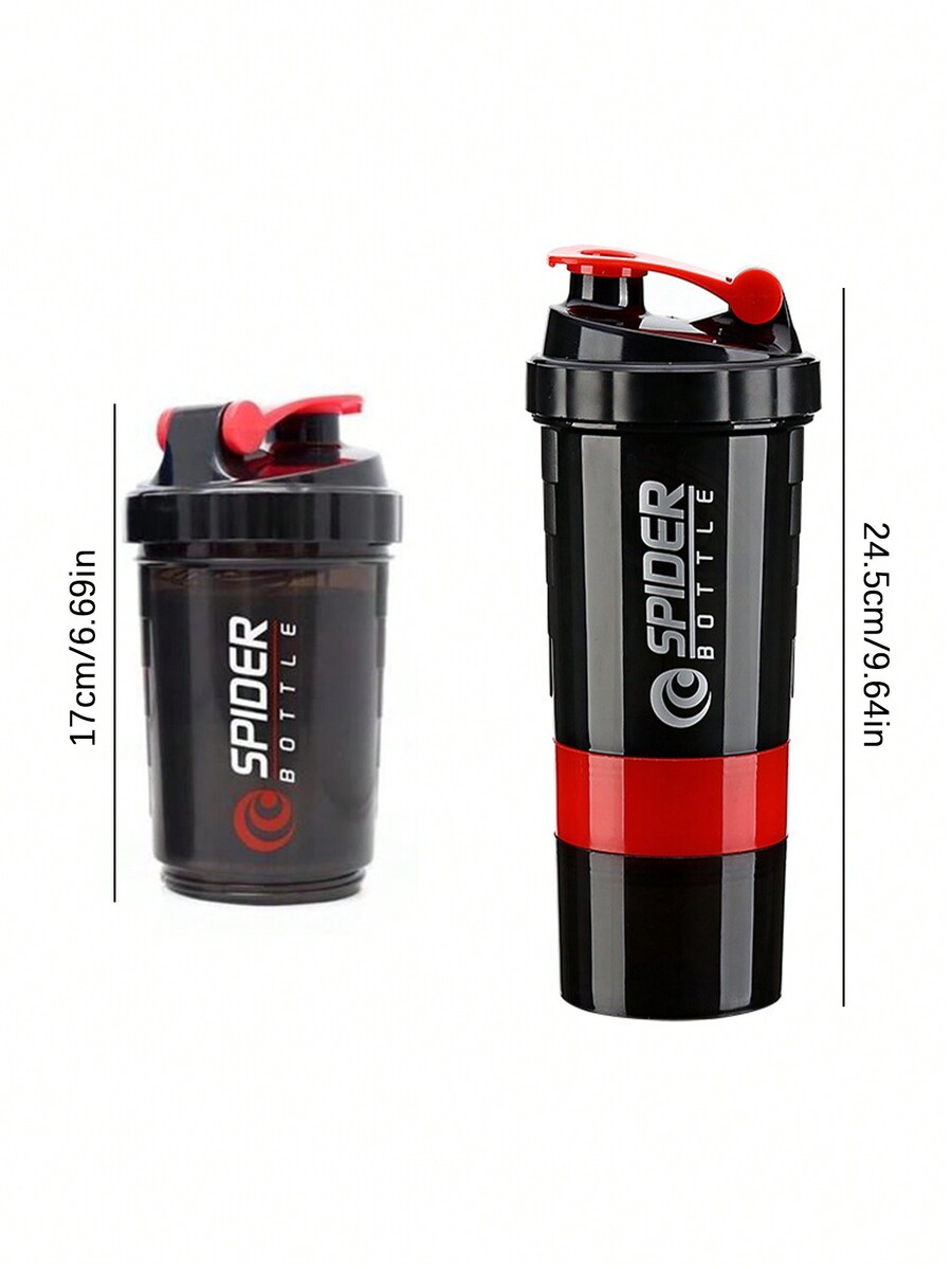 Plastic Shaker Cup Three-Layer Protein Powder Fitness Sports Milkshake ...