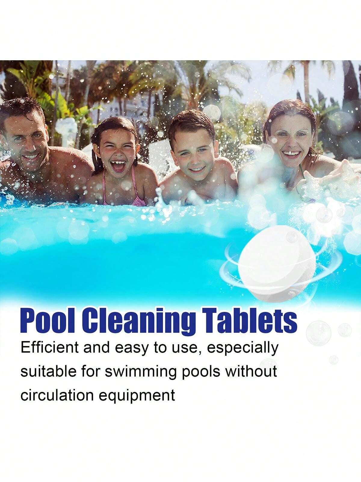 1pc 200g Swimming Pool Effervescent Tablets Removes Pollutants Odor ...