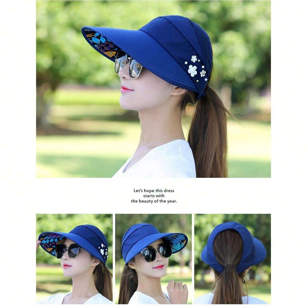 Sombrero elegante para mujer, estilo coreano para exteriores y viajes ...