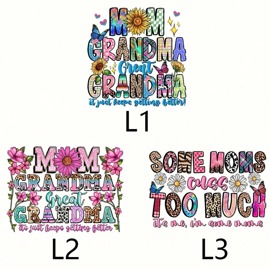 1/3pcs Some Moms Cuss Too Much Words DIY Iron On Transfer Stickers On ...