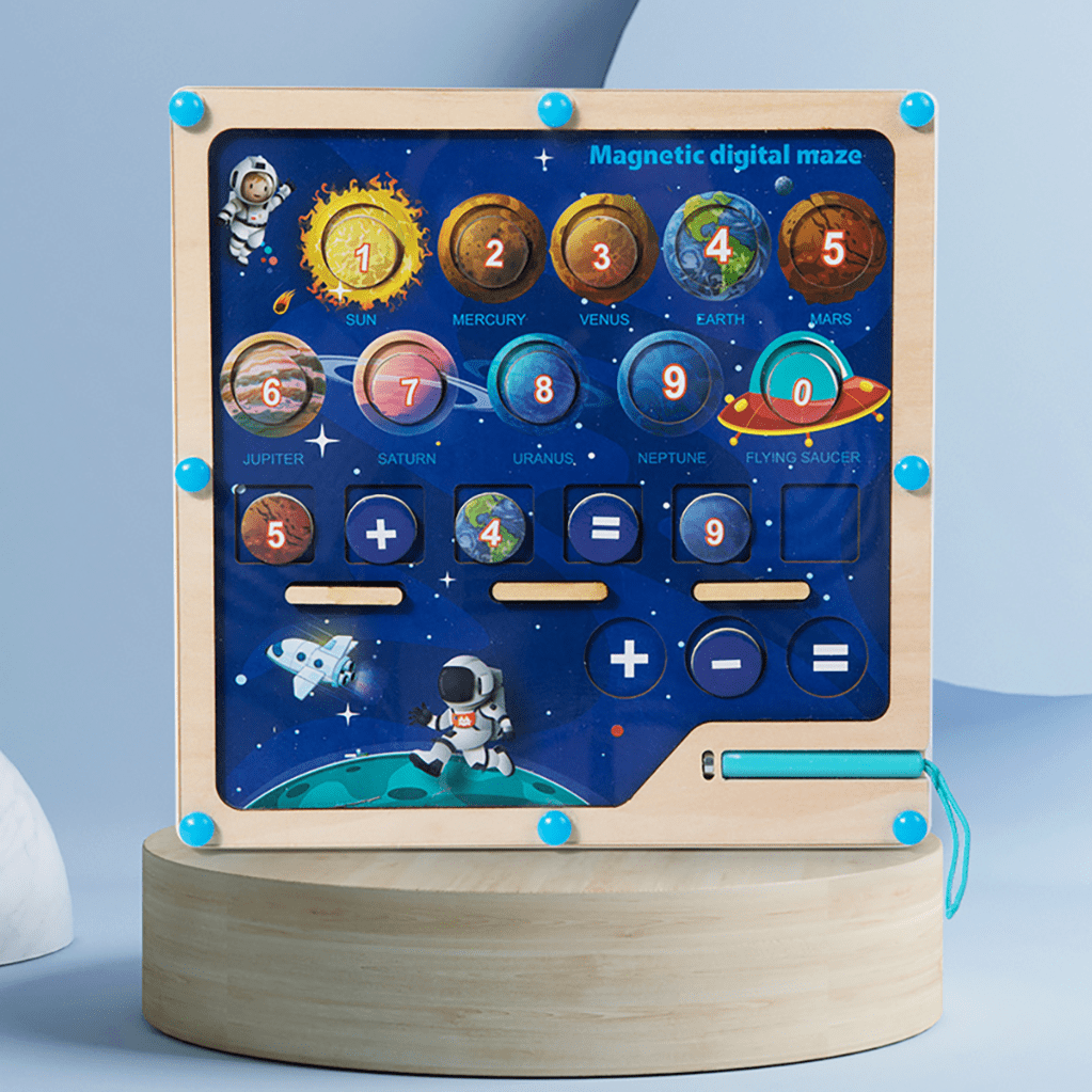 Tablero De Laberinto Con Imán Temático Del Espacio Con Ocho Planetas ...