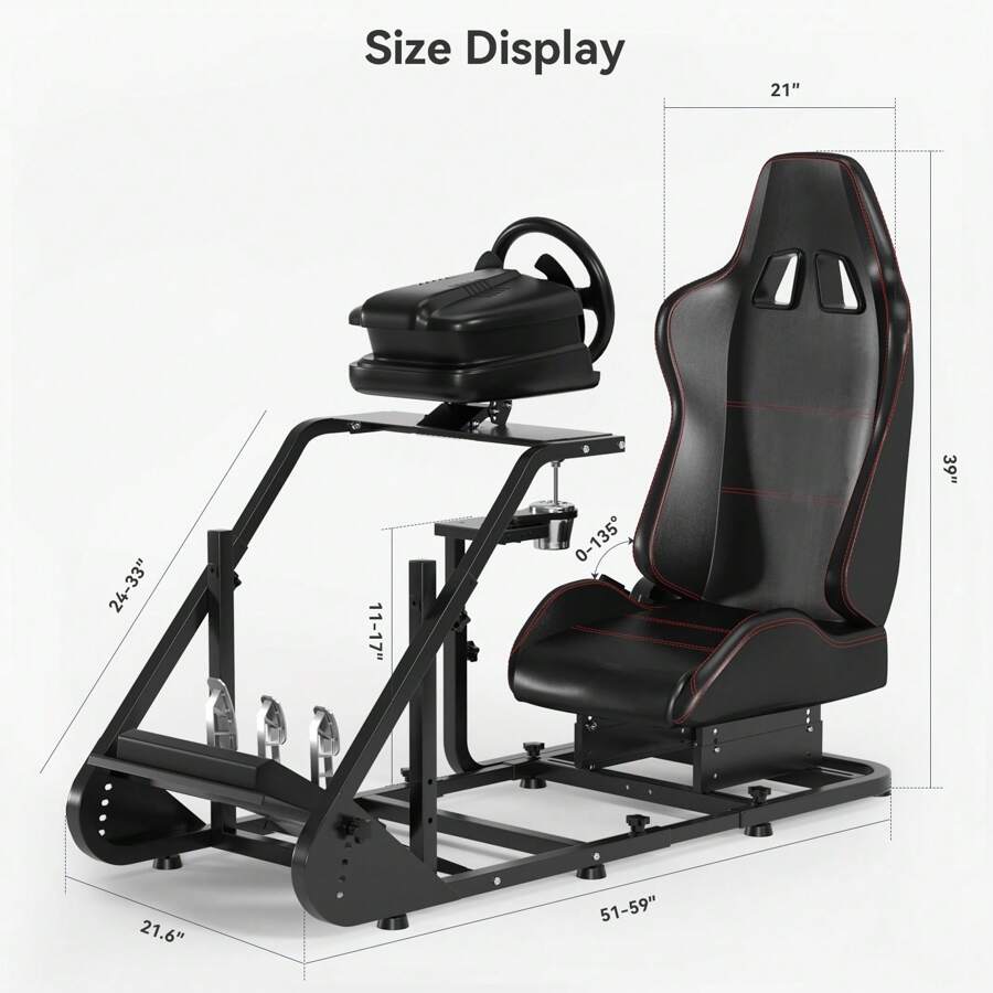 Racing Simulator Cockpit With Seat Mountable Monitor Stand Fits For ...