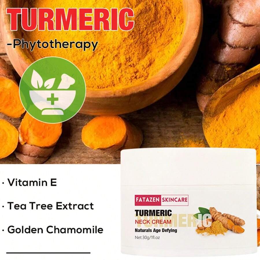 FATAZEN Natural Organic Turmeric Neck Firming Cream - Facial ...