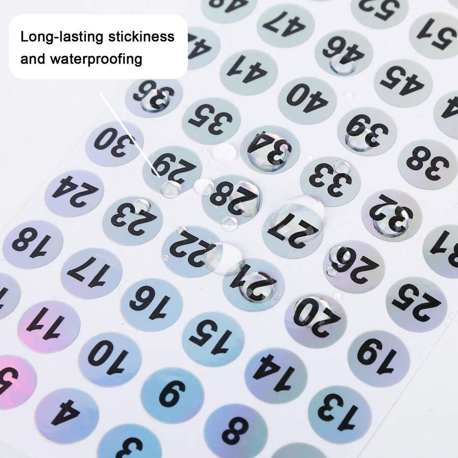 15 Sheets Number Stickers Labels Small Number Stickers, Consecutive ...