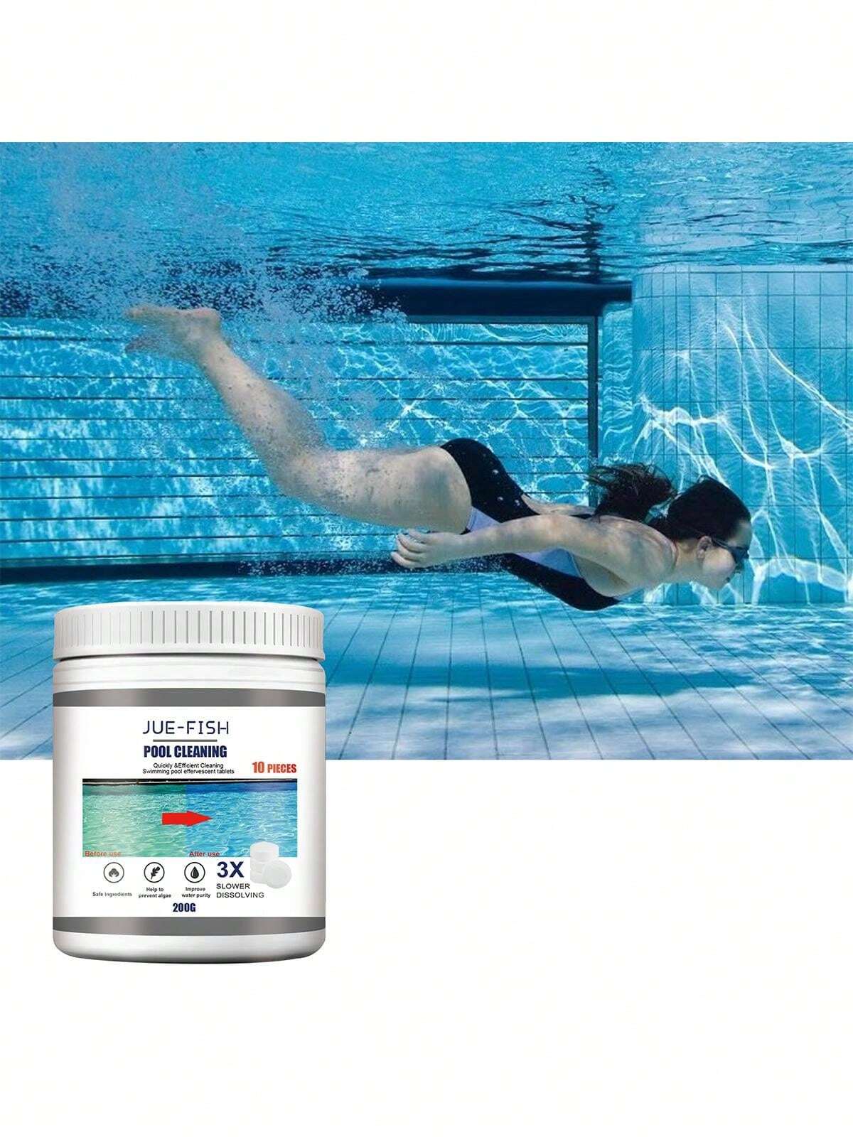 1pc 200g Swimming Pool Effervescent Tablets Removes Pollutants Odor ...