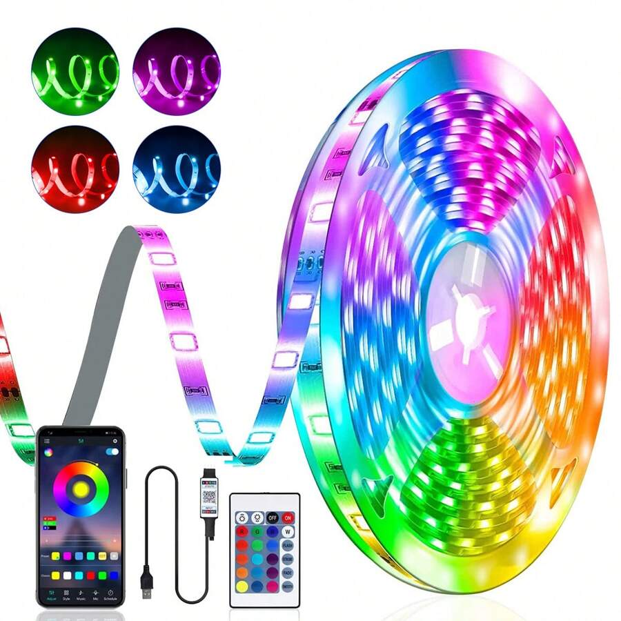 RGB Striscia LED , musica sincronizza cambio colore App e a distanza ...
