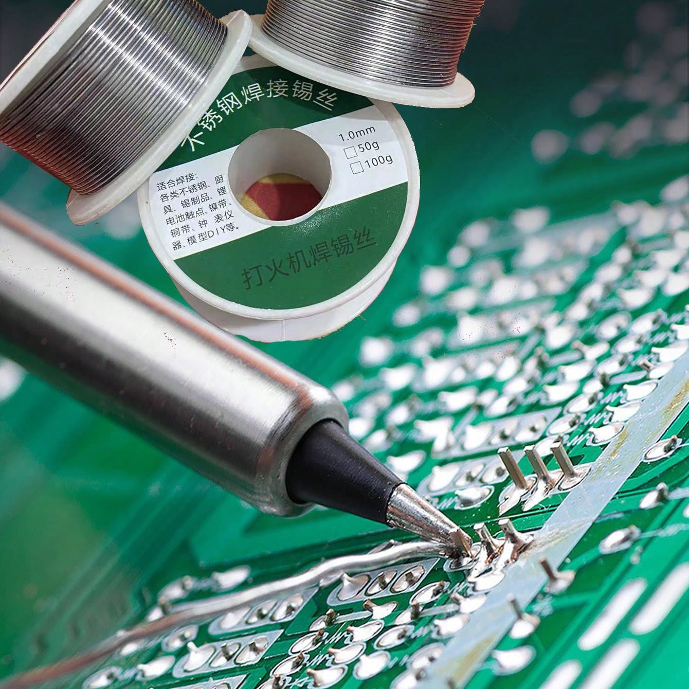 1 Roll Of 1.0mm Diameter 50g Butane Solder Wire, Multi-Function Rosin ...