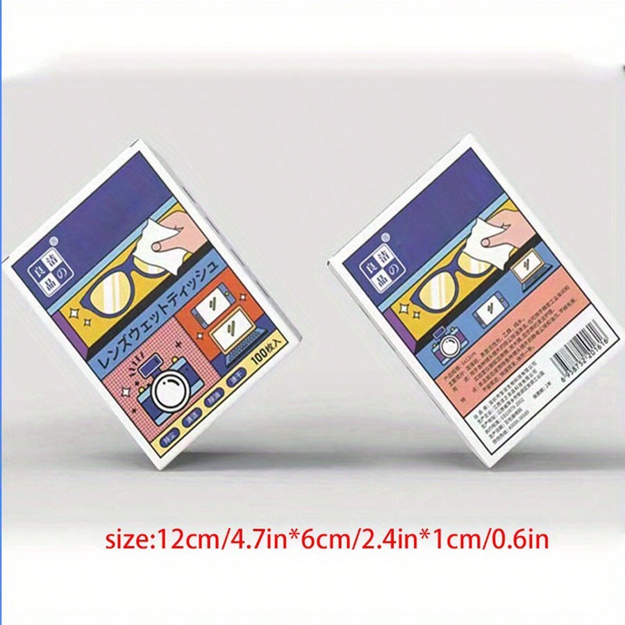 100pcs Glasses Cleaning Wipes, Disposable Glasses Cloth Wipes, Glasses ...