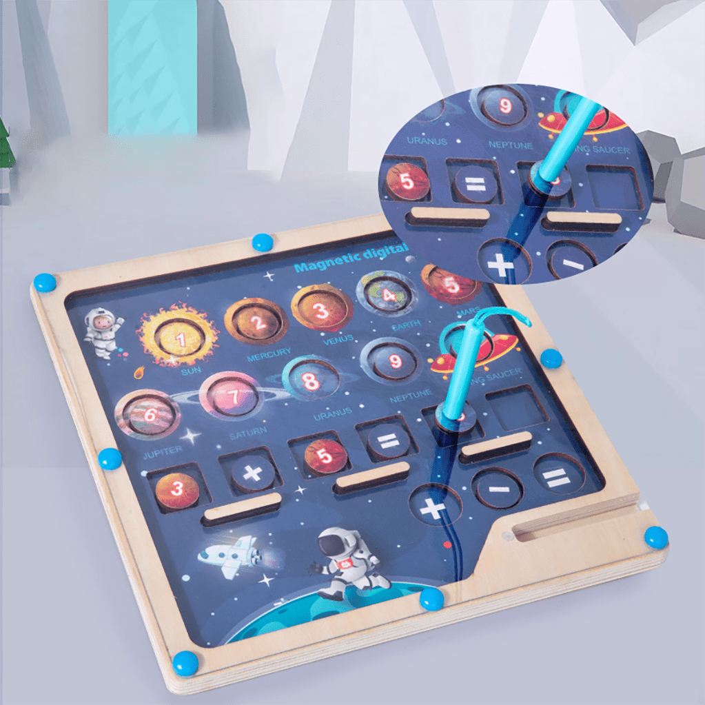 Tablero De Laberinto Con Imán Temático Del Espacio Con Ocho Planetas ...