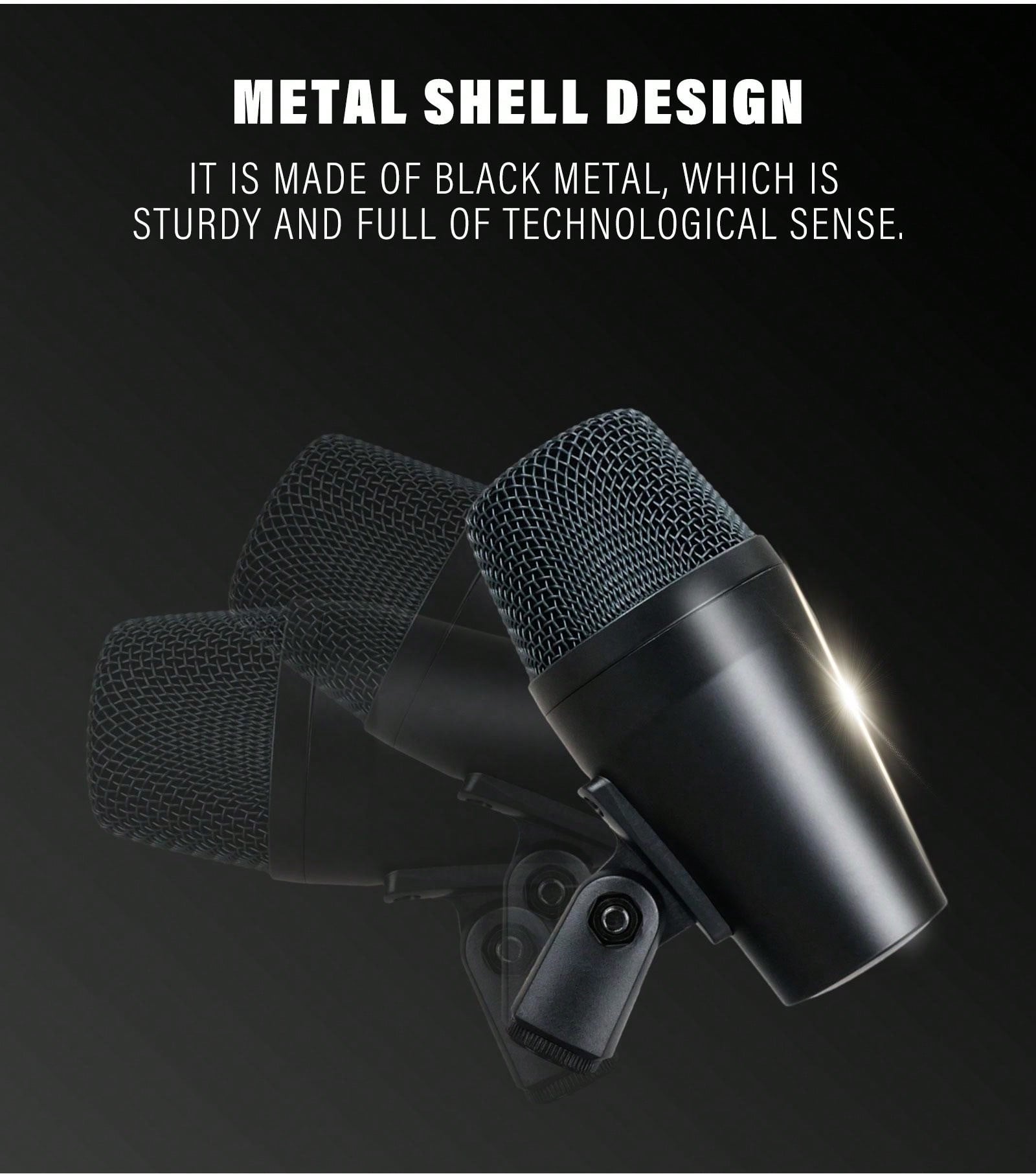 Mic Drum Set Mic Drum Kit DI7 Metal Drum Microphone Kit 7pcs Microphone ...