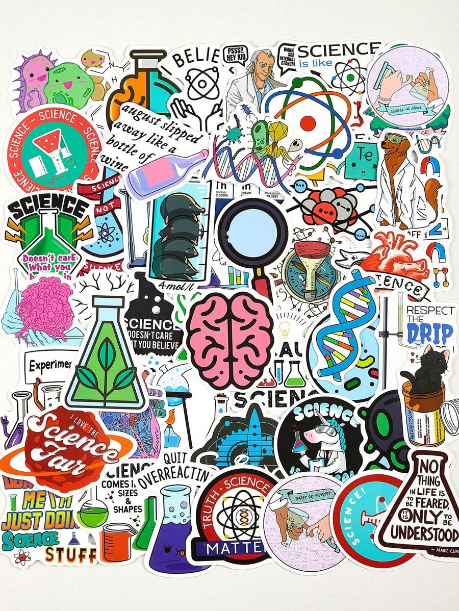 1 Set Laboratory Physics And Chemistry Waterproof DIY Sticker With ...