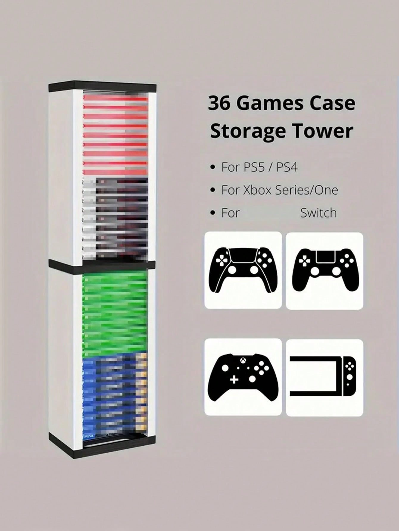 Video Game Storage Tower (36 Disc Blu Ray Box) Universal DVD Stand ...