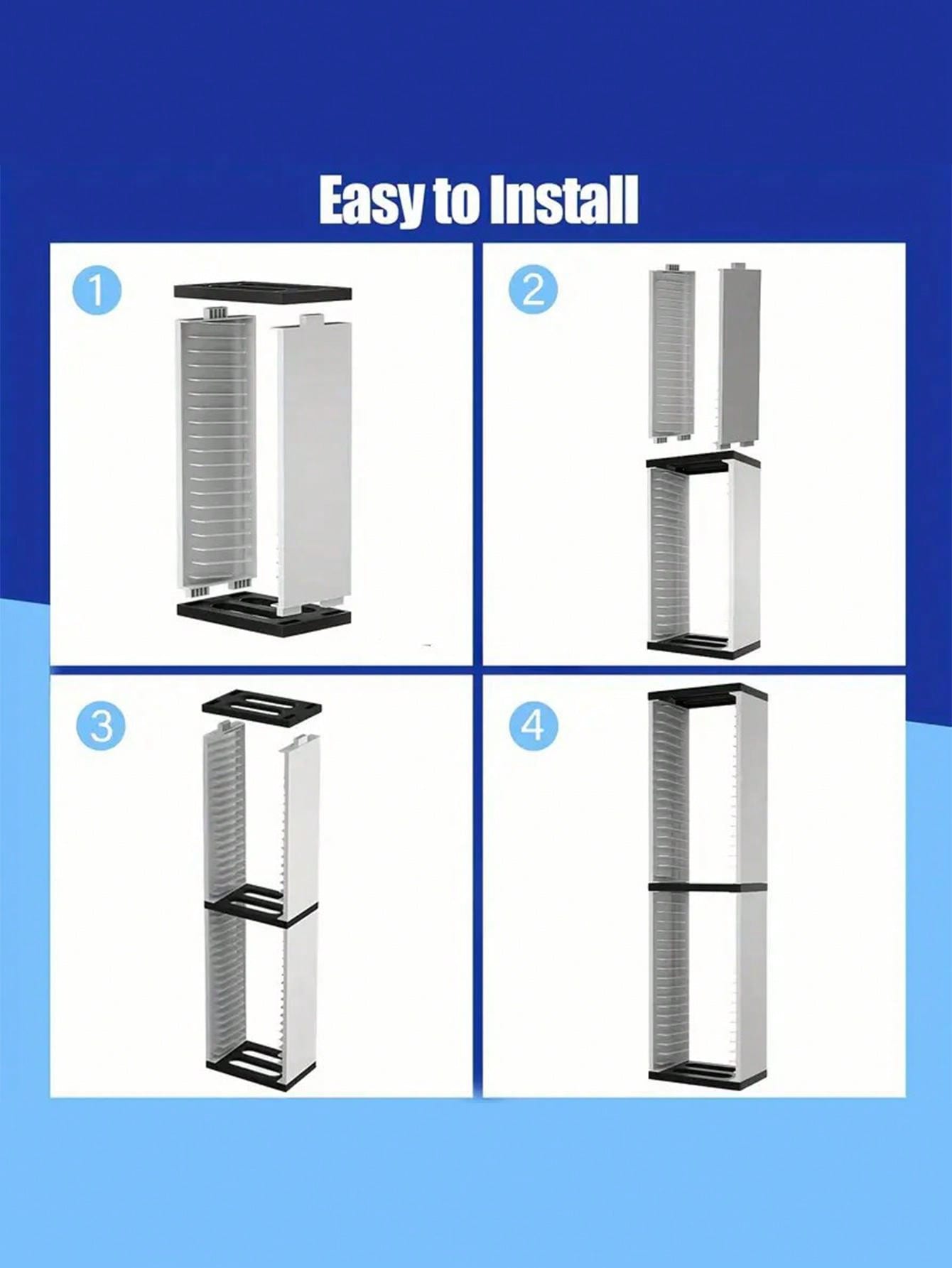 Video Game Storage Tower (36 Disc Blu Ray Box) Universal DVD Stand ...