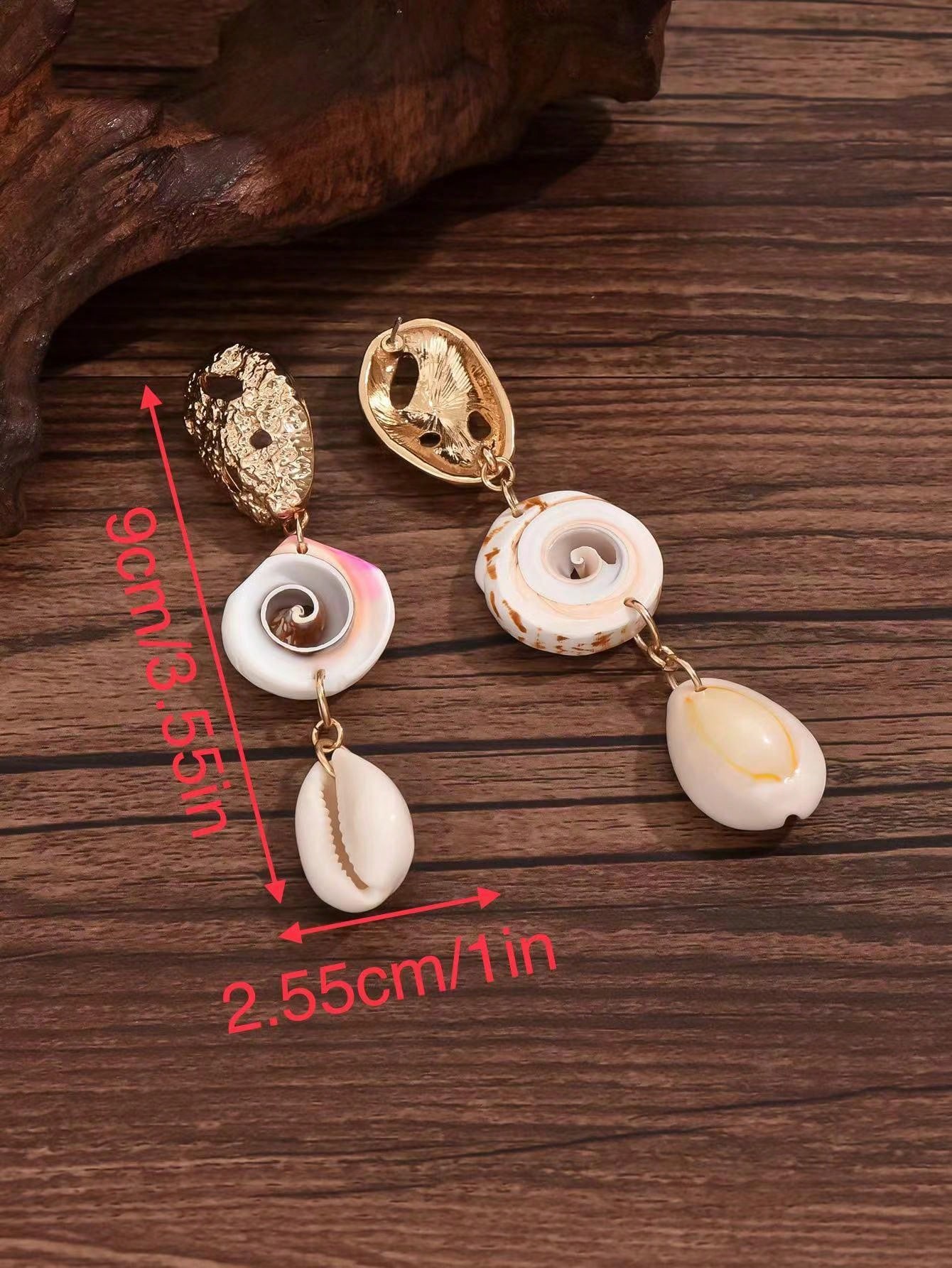 2pcs Fashionable Vintage Style Natural Conch Sea Shell Ocean Shell Diy ...